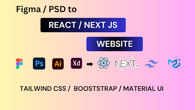 Convert Psd To React Nextjs Xd To React Figma To React By Pashani71