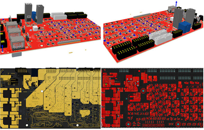 Design schematic, circuit, pcb board in altium designer, eagle, kicad ...
