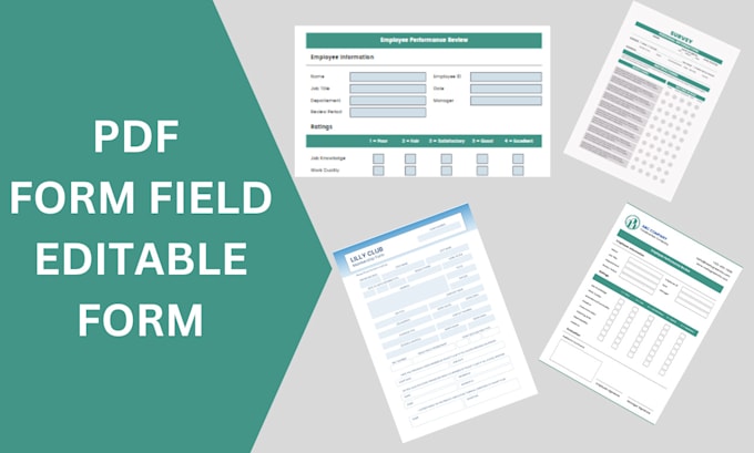 Create pdf editable form and transform pdf into field form by Ammaraiqbal964 | Fiverr