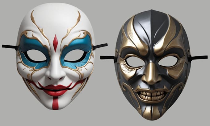 Design custom mask helmet costume mask cosplay 3d mask 3d model for 3d ...