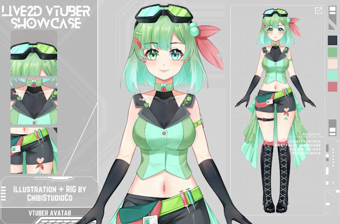 Create express custom high quality vtuber model commissions, live2d with rigging by Godmeme | Fiverr