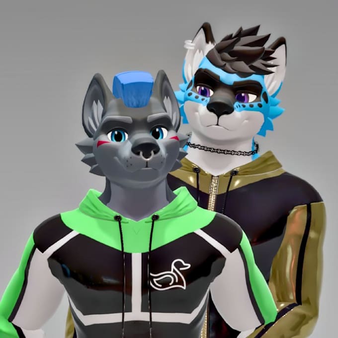 Custom Vrchat Avatar Vr Character Model 3d Furry Art Fursona Vrc Avatar Nsfw By Harafhub 