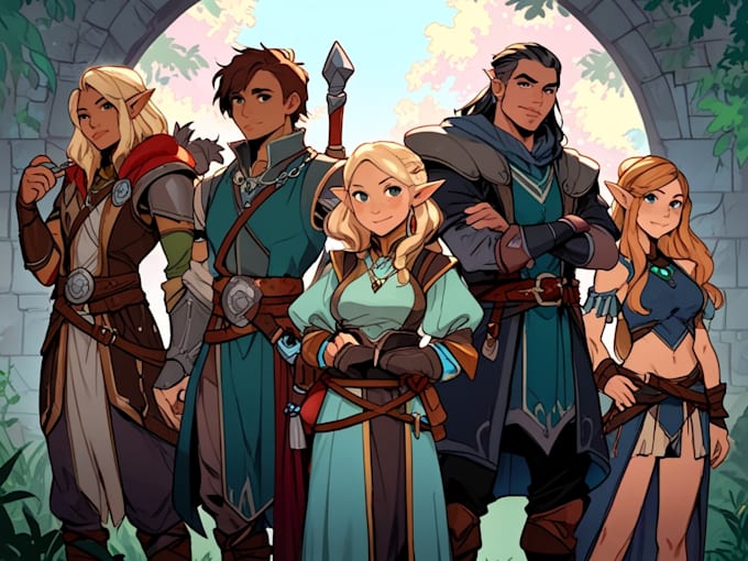 Do your oc, fantasy, dnd party character by Raffirrell | Fiverr