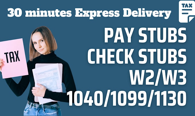 Create pay stubs,check stubs,w2,paystub for self employed and business by Uroojjfa | Fiverr