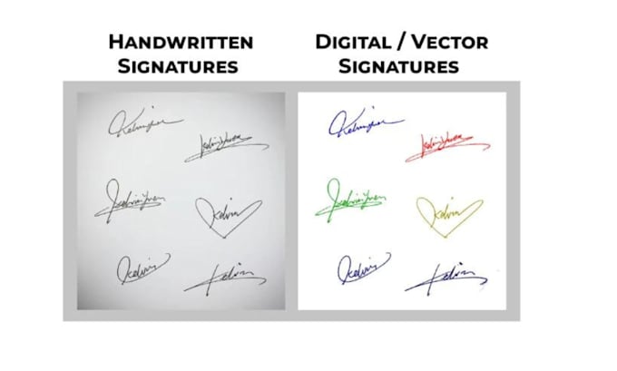 Make a digital vector signature form handwritten signature by ...