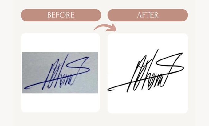 Make a digital vector signature form handwritten signature by ...
