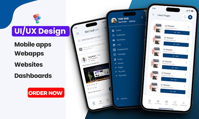 Do mobile app ui ux design, website and dashboard ui ux, figma prototype by Defordev | Fiverr