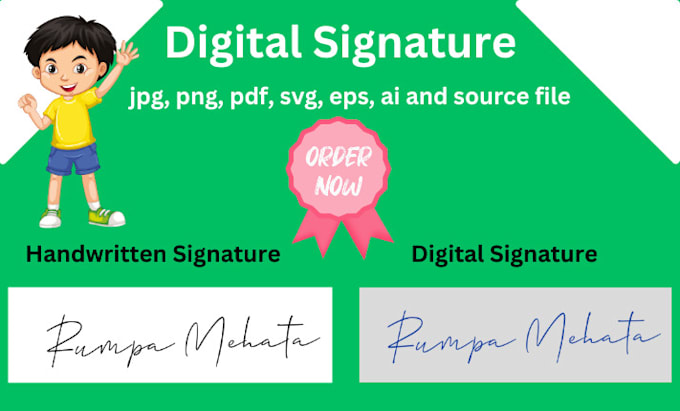 Do a digital vector signature form handwritten signature by Javedkd ...