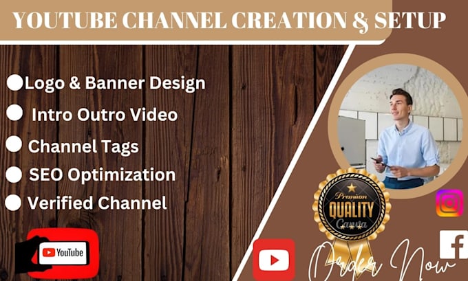 Create and setup youtube channel with banner, logo, intro outro by Henry_charles1 | Fiverr