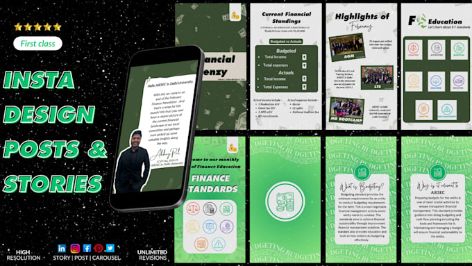 Provide you eye catching instagram posts and stories by Esha_designer ...