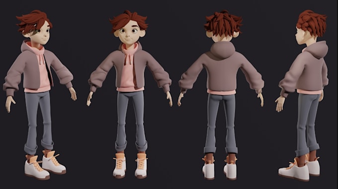 Design cute 3d model, 3d character and cartoon model in blender ...