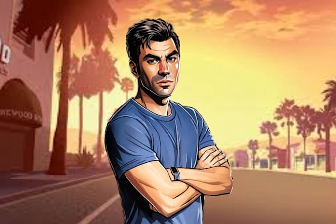 Draw amazing gta style cartoon portrait from your photo by Kalai_vijay ...