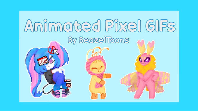 Create an animated pixel art gif by Lazylumikko | Fiverr