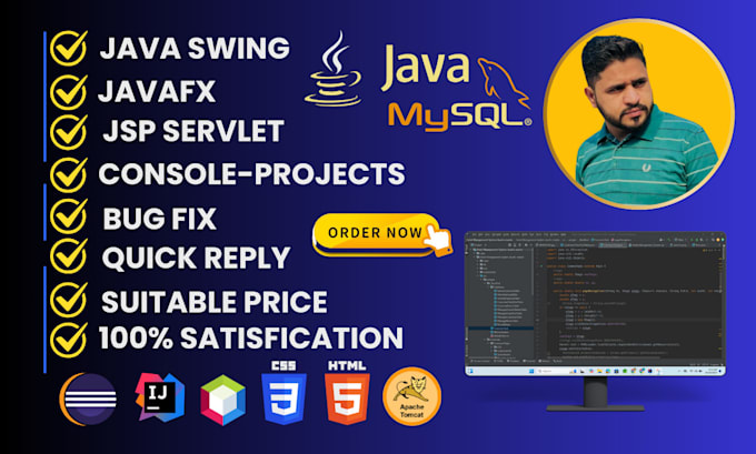 Help you in java, java swing, gui, javafx, servlet jsp , projects with ... Help you in java, java swing, gui, javafx, servlet jsp , projects with ...