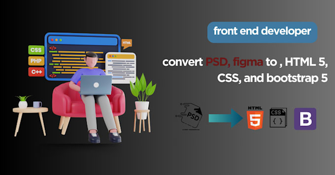 Front end web developer using html, css and bootstrap by ...