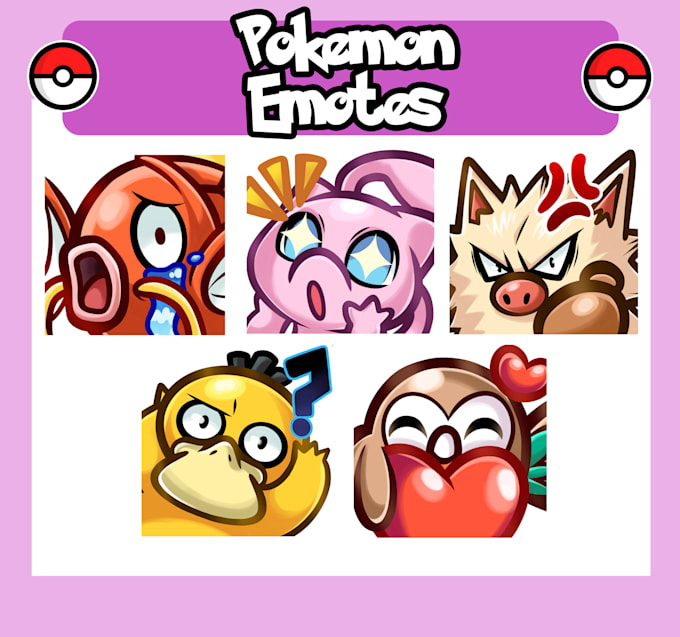 Create custom pokémon emotes by Emanuellobo | Fiverr