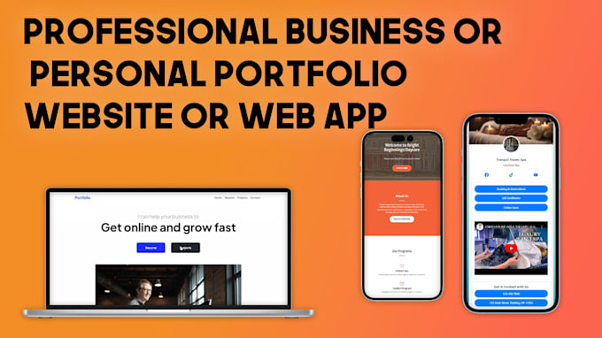 Create a professional business or portfolio responsive website web app by Quendesigns45 | Fiverr