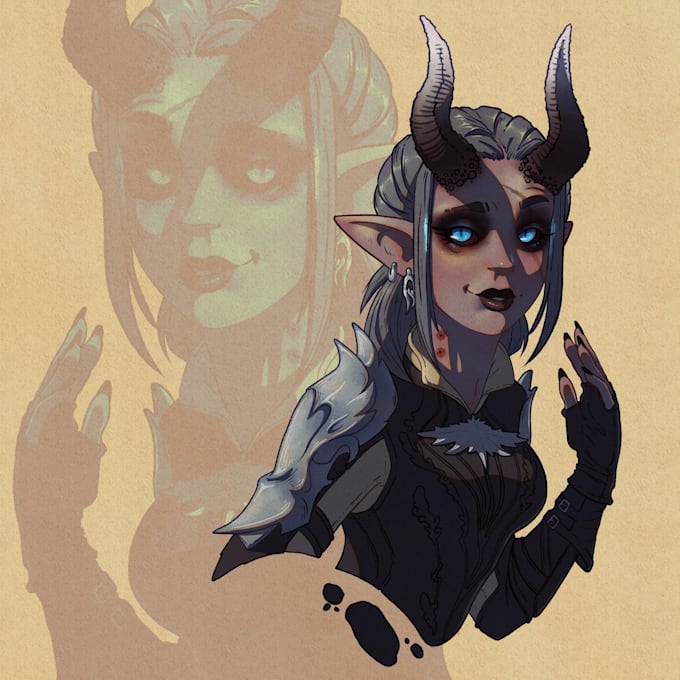 Create character art of your oc or ttrpg character by Evermoorarts | Fiverr