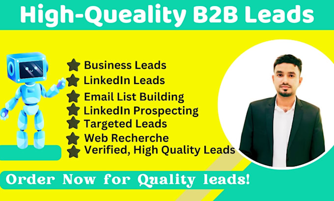 Do targeted b2b lead generation for any business, industry by Mahbub_alam01 | Fiverr