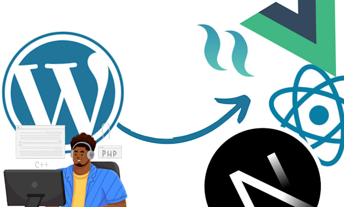Migrate your wordpress site to react, next js, or vue js using tailwind ... Migrate your wordpress site to react, next js, or vue js using tailwind ...
