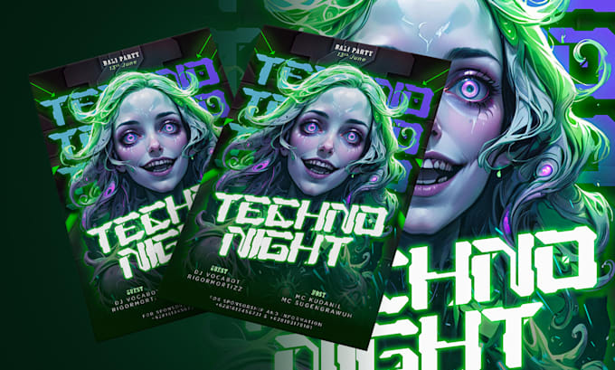 Design epic flyer for edm, techno, music or party event by Doskoiangga ...