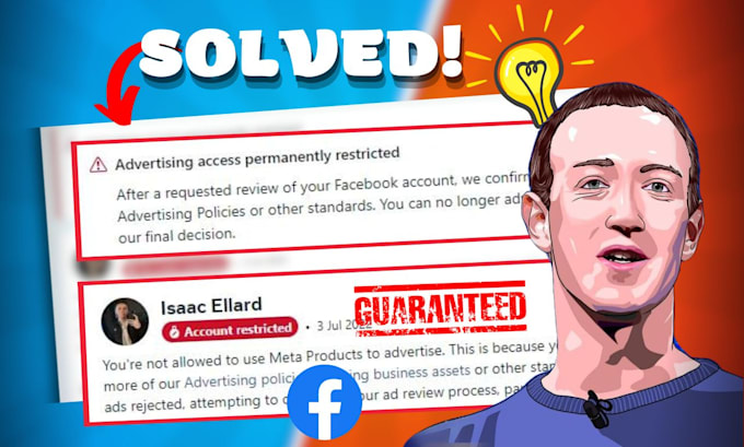 Fix fb ad account and business manager restriction and disable issue by Imrose_siddiky | Fiverr