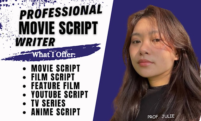 Write screenplay, film script, movie scriptwriter screenwriting, script ... Write screenplay, film script, movie scriptwriter screenwriting, script ...