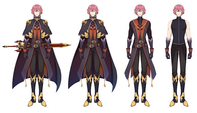 Draw and rig 2d vtuber model, live2d model, 2d vtuber rigging, anime model