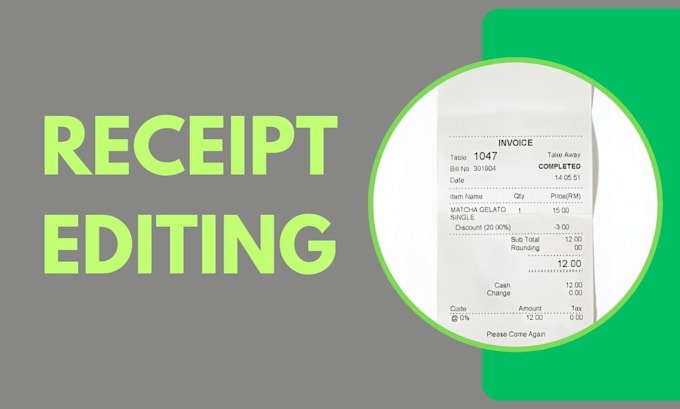 Edit receipt for you by Henryjoseph39 | Fiverr