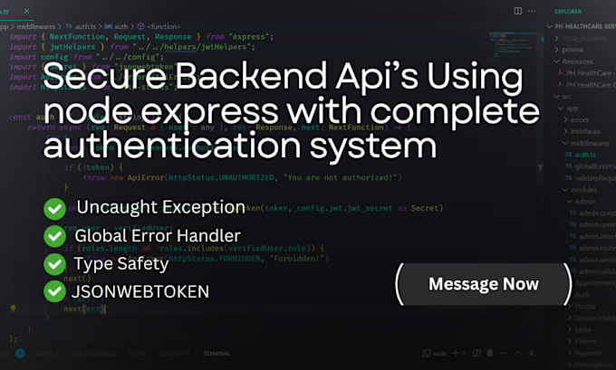 Develop your secure backend api with node js and typescript by Nasirchy ...
