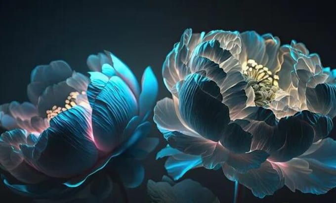 Photorealistic 3d plant model, flower design, render and flower ...