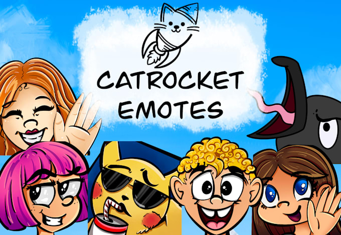 Create amazing streaming emotes by Catrocketcreate | Fiverr