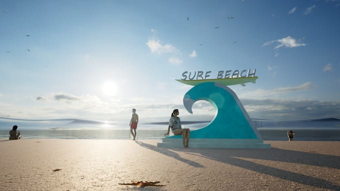 Design a 3d architectural monument landmark marker milestone and ...