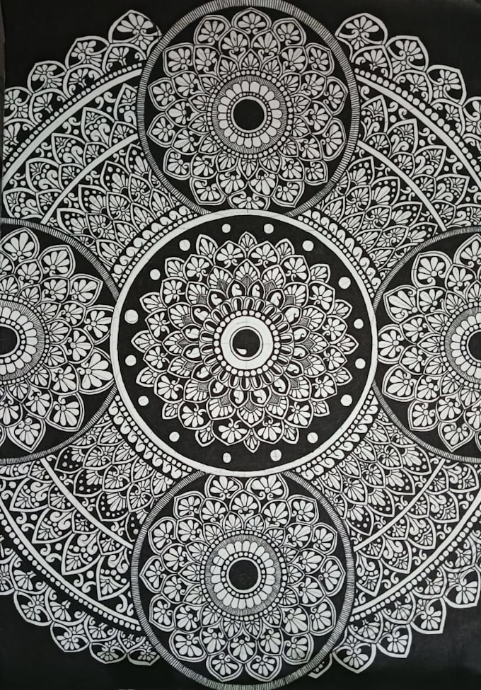 Create a mandala art design shading structure for you by Mitvajadvani ...