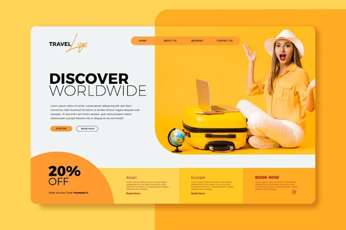 Create modern landing page for website by Mq_programmer | Fiverr