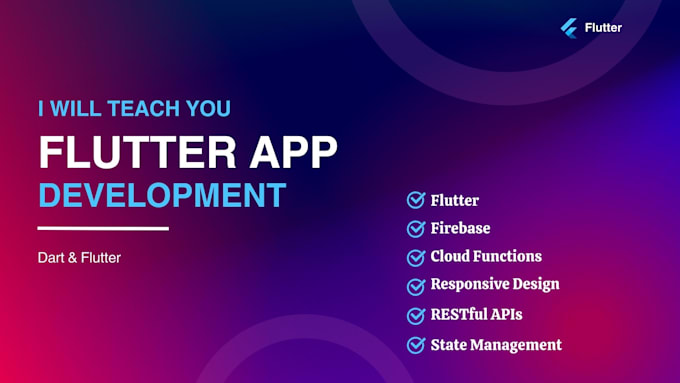 Teach You Mobile App Development Using Flutter Dart And Firebase By Jazzsoft Fiverr
