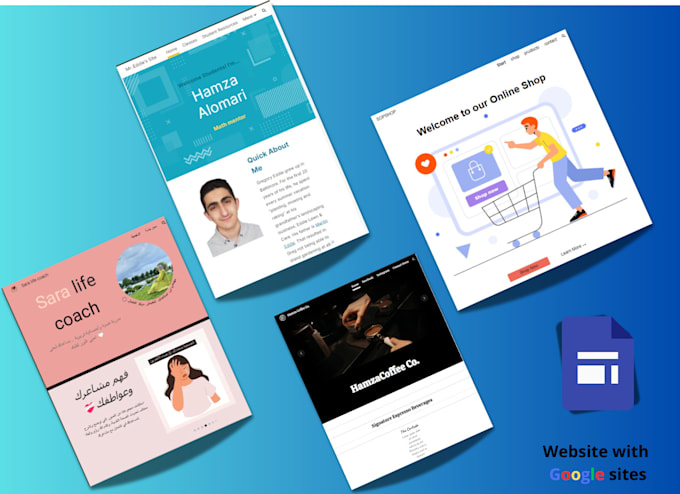 Make a website using google sites by Pythonichamza | Fiverr