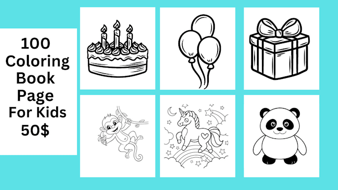 Draw coloring book pages for kids coloring book book design by ...