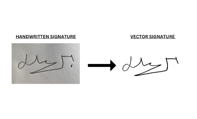 Digitize, vectorize, trace, convert handwritten signature to vector by ...
