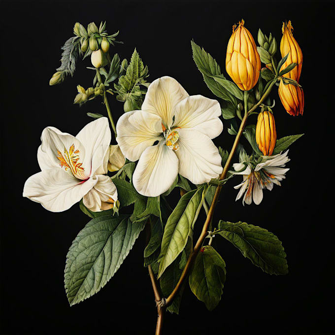 Create a realistic botanical drawing by Keirecia | Fiverr
