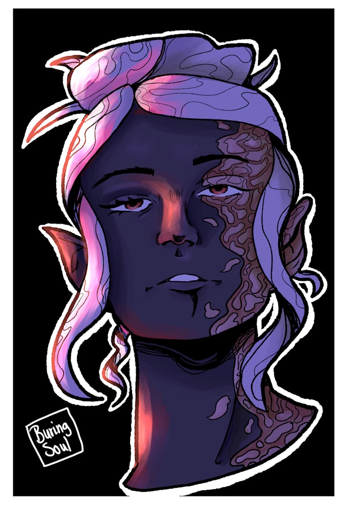 Draw a dnd character portrait by Buringsoul | Fiverr