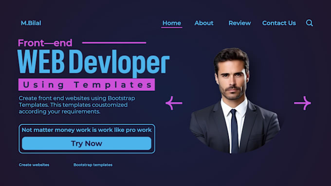 Create Html Css Bootstrap Templates Websites And Portfolio By Bilal11662 Fiverr