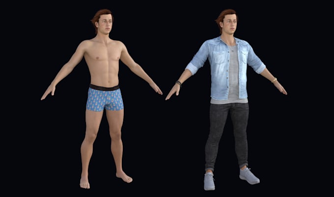 3d character modeling,texture, rig 3d character for game, uv mapping ...