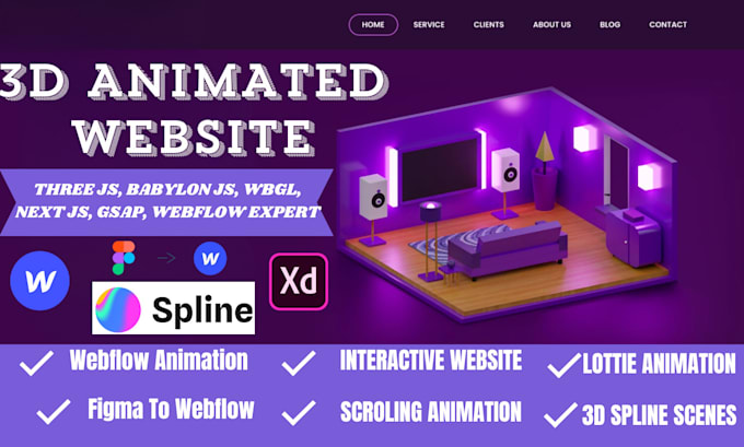 Interactive 3d animated website, scrolling lottie animation 3d spline ... Interactive 3d animated website, scrolling lottie animation 3d spline ...