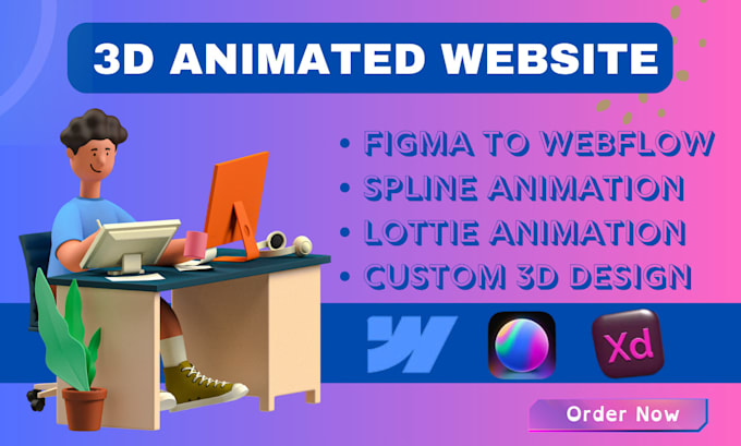Interactive 3d animated website, scrolling lottie animation, 3d spline ... Interactive 3d animated website, scrolling lottie animation, 3d spline ...