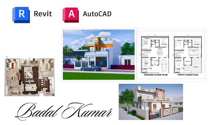 Do autocad, revit, 2d, 3d floor plan, 3d model, project by Mrbadalkr ...
