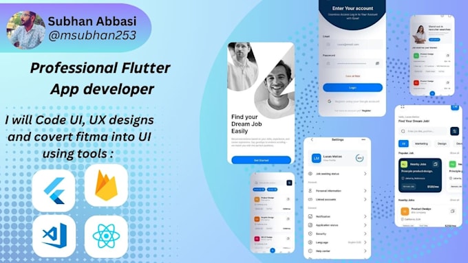 Do flutter development and hybrid, cross app, ui ux design by Msubhan253 | Fiverr