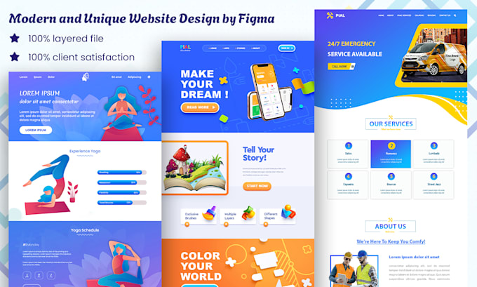 Do figma website design, figma landing page design, or figma design ui ...