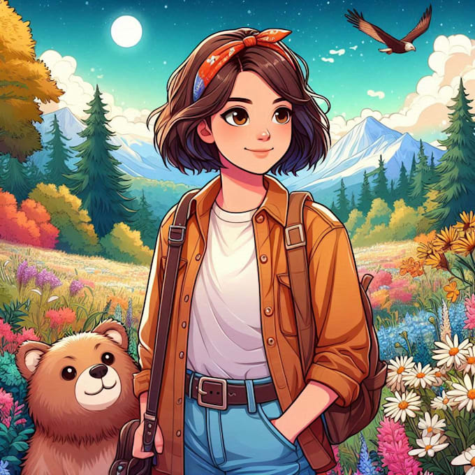 Make a disney cartoon portrait with amazing quality by Juniorlasow | Fiverr