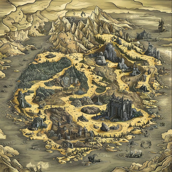Make fantasy map illustration for dnd, novels and games by Jiraniomas ...